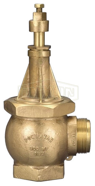 WHYD4025F Dixon Cast Brass Wharf Hydrant - 4" Female NPT Inlet x 2-1/2