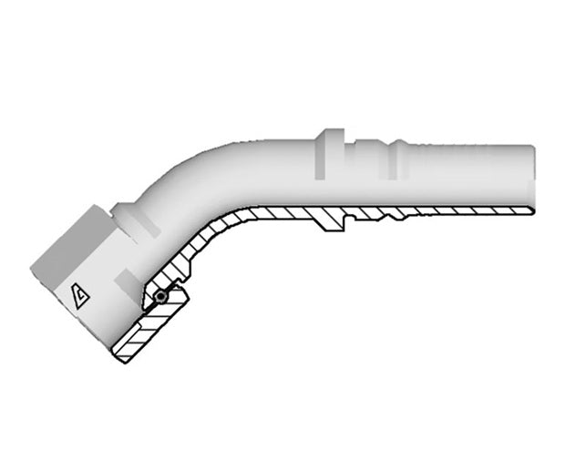 Y-1616-FBO4 Alfagomma by Kuriyama | Y Series | AlfaCrimp Hose Fitting