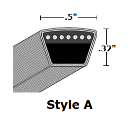 A45 by Bestorq | Classical Wrapped V-Belt | A Section | 47" O.C.