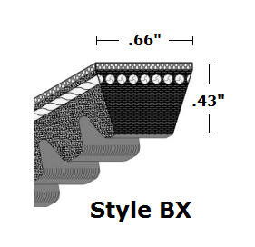 BX144 by Bestorq | Classical Cogged Raw Edge V-Belt | BX Section | 147